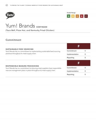 Meat Scorecard: Yum! Brands - Mighty Earth